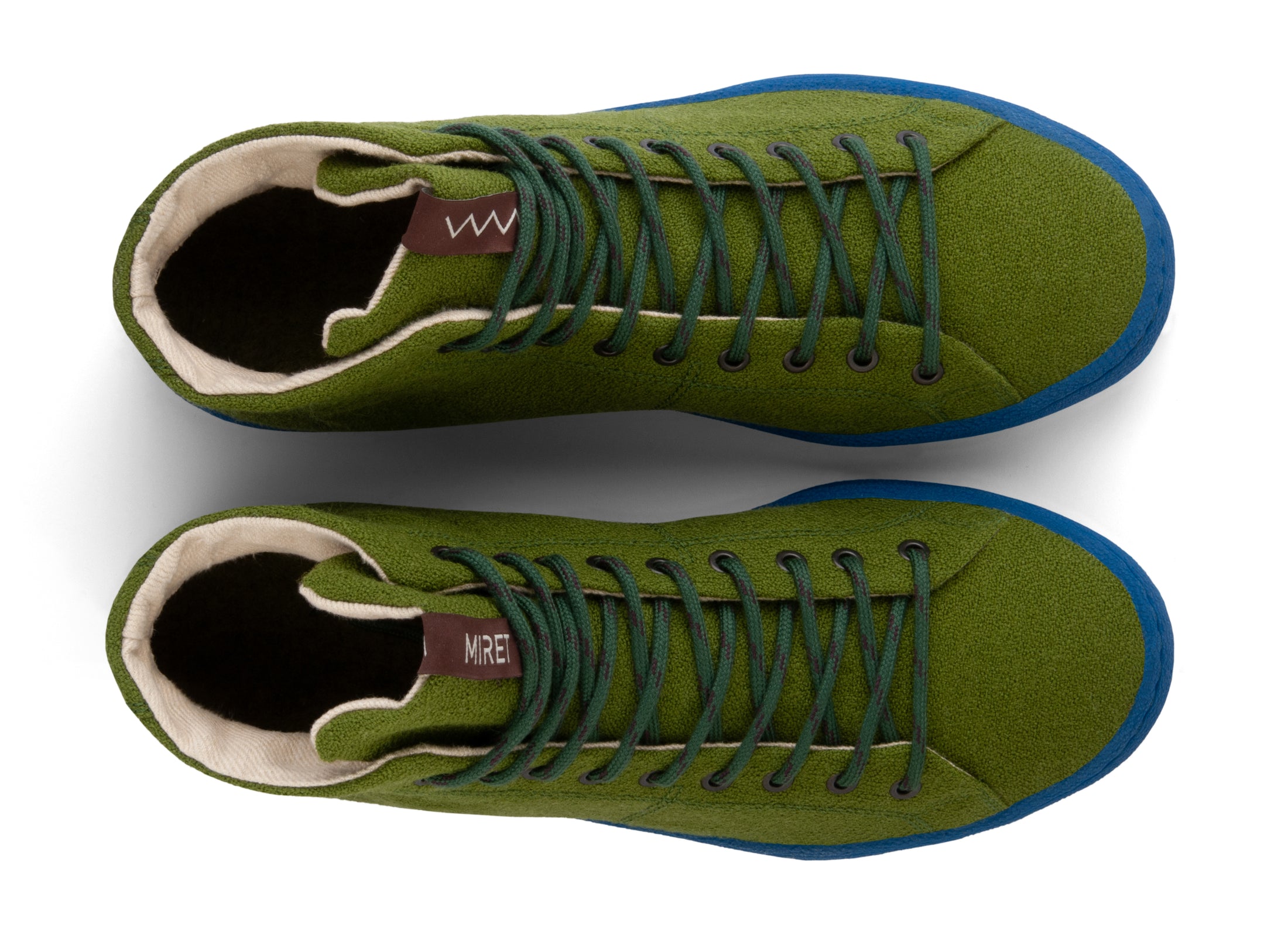 97% natural sneakers by Earthbound | ERILO Moss x Blue Outsole