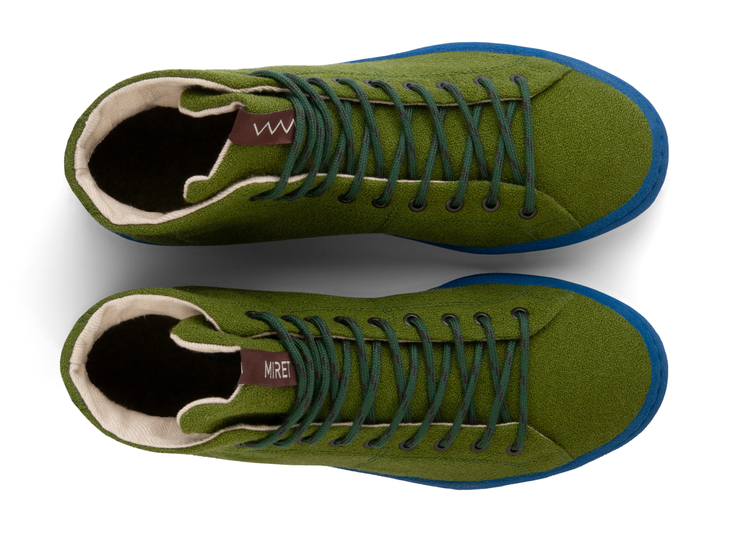97% natural sneakers by Earthbound | ERILO Moss x Blue Outsole