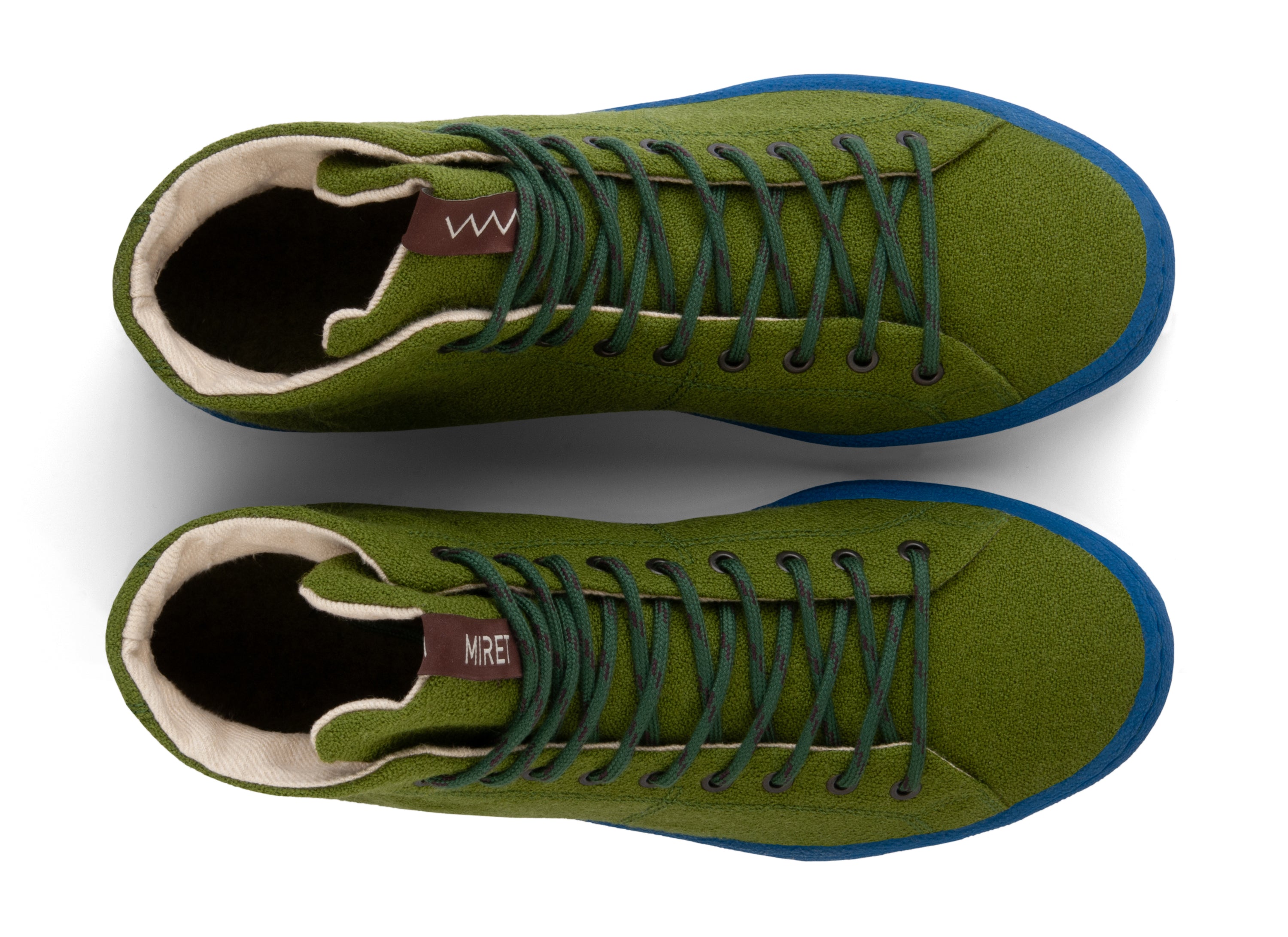 97% natural sneakers by Earthbound | ERILO Moss x Blue Outsole